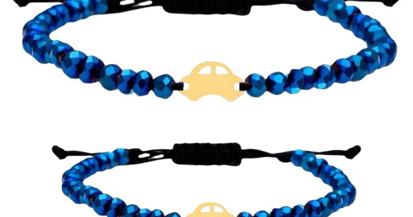 Set tata-fiu bratari aur 14k, set bratari aur cu snur regabil, bratari ...