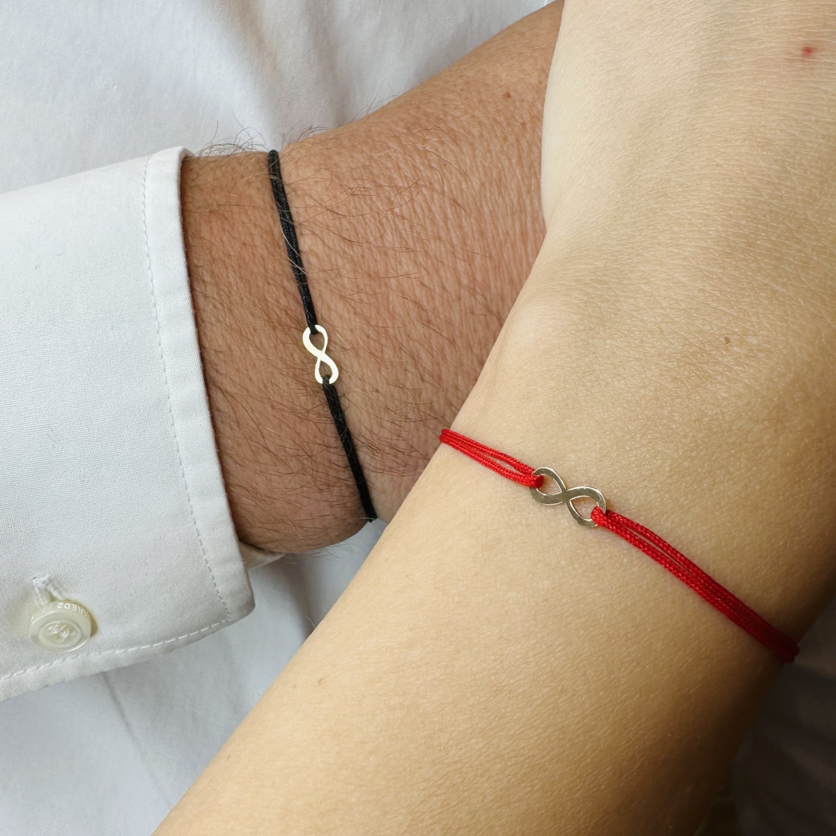 Set 2 bratari de aur pentru cupluri, aur 14k, dama/barbat, set familie ...