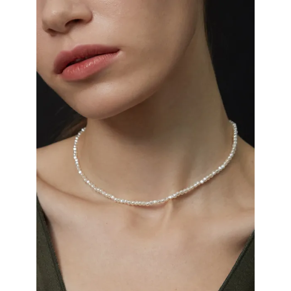 Colier perle naturale de cultura mici, dama, argint 925, forma ...